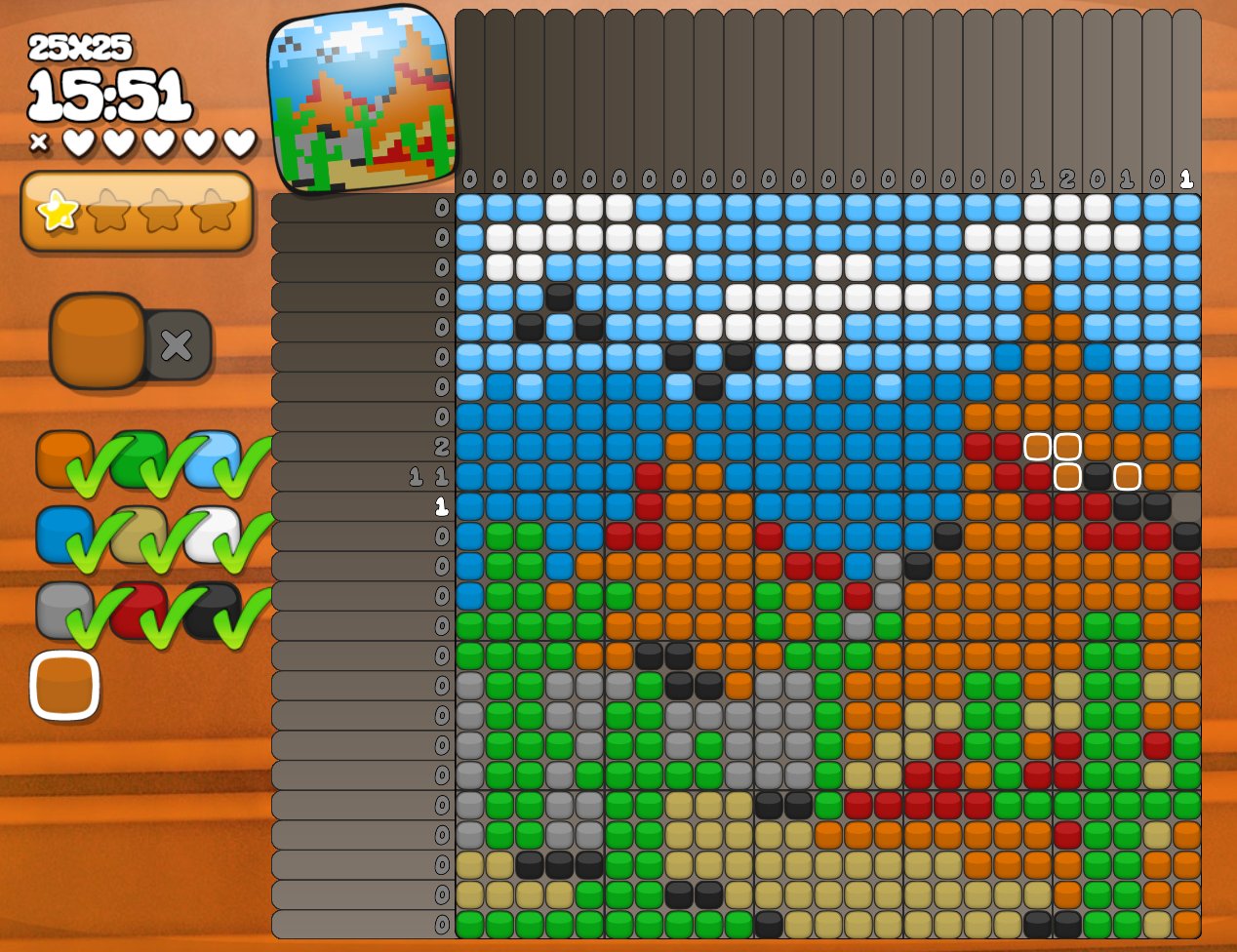 Bane 10, Painted dessert (Pipluna, kom og vind)